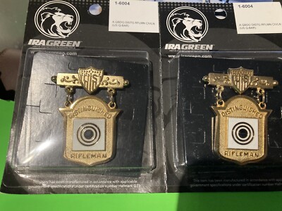 US Civilian Distinguished Rifleman Badge US Hallmark Made USA 1.5"x2" 1 ...