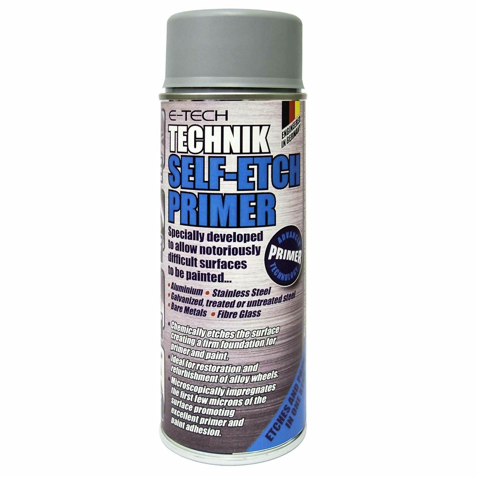 3x E-Tech Technik Self Etch Primer 400ml Can for Bare Metals Alloy ...