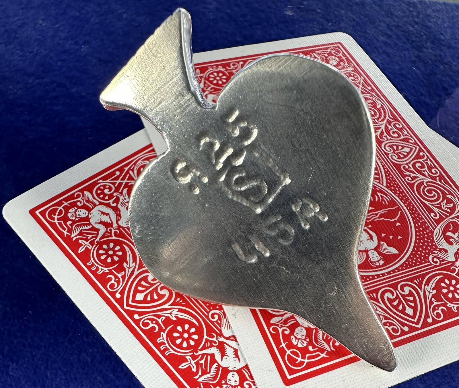 Poker Card Guard Protector. One Of One..Handmade Sterling Silver By ...