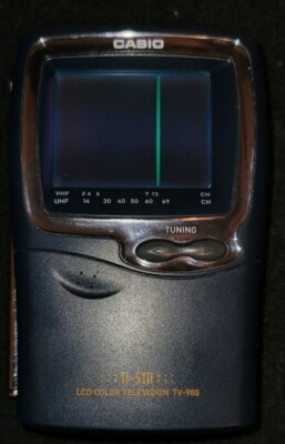 Vintage Casio Handheld Color TV-980 2.3" LCD Analog Television w/ OEM ...