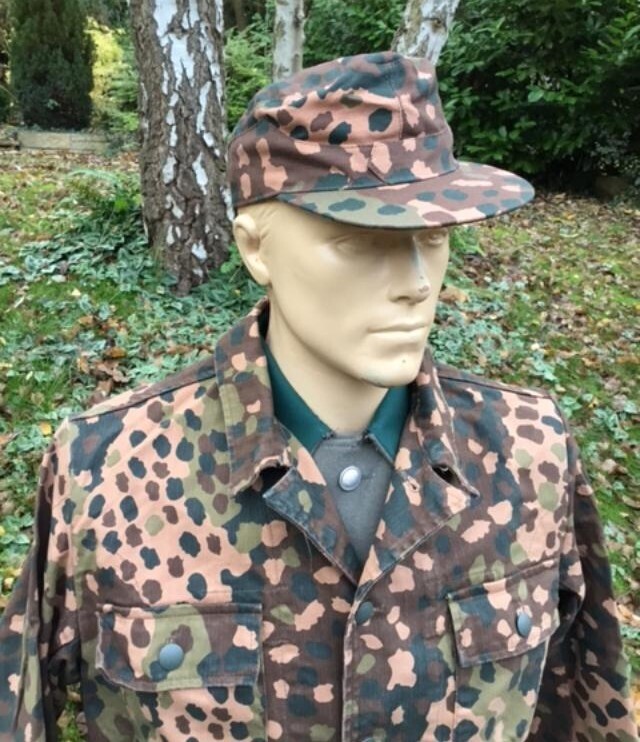 WW2 German M44 Pea dot camo jacket and camo field cap REPRODUCTION ...