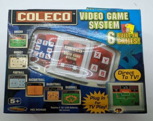 COLECO Video Game System 6 BUILT IN GAMES Plug N Play Sports in Box ...