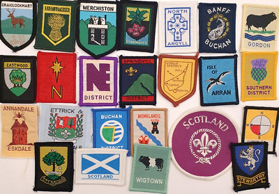 24 x Boy Scouts Scotland Districts Badges Patches Joblot. | eBay UK