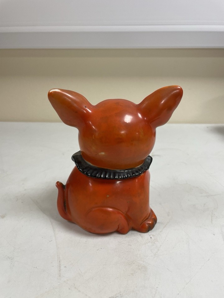 FRENCH BULLDOG TOBACCO JAR GERMANY DOG FIGURINE RARE ART DECO GREEN ...