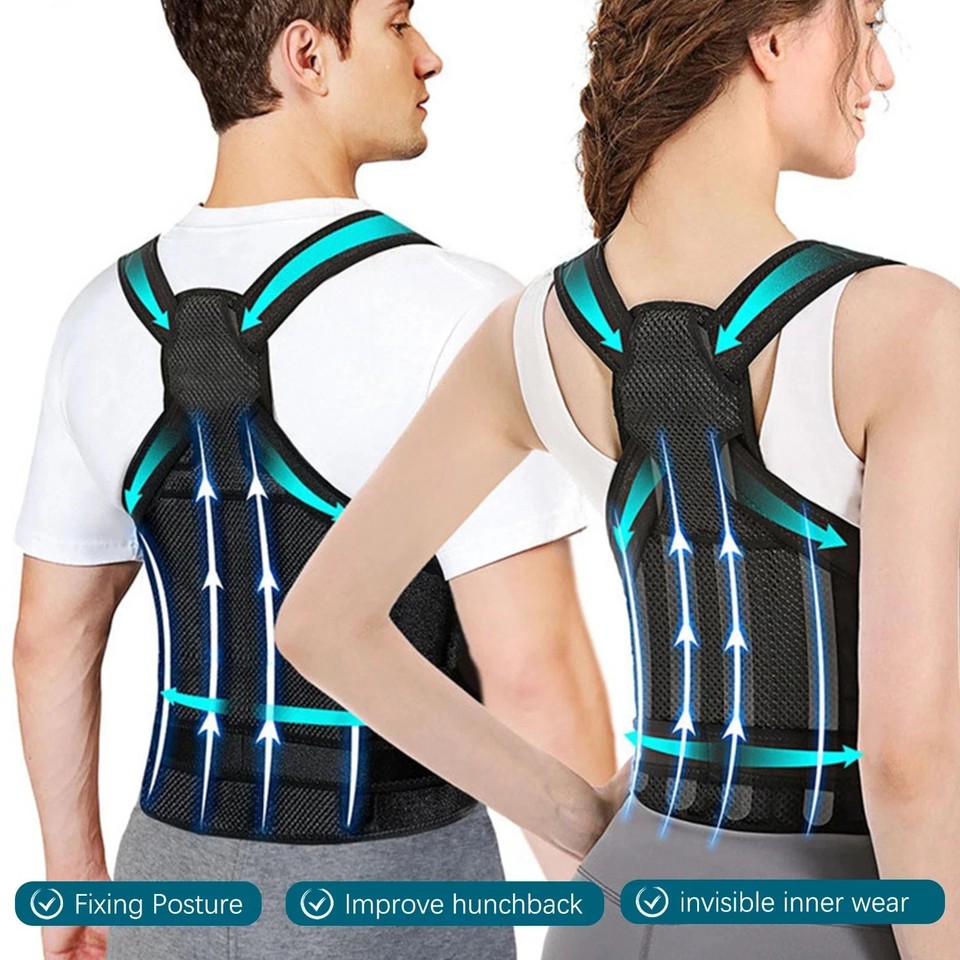 Adjustable Back Posture Corrector Body Brace for Men Women – Pain ...