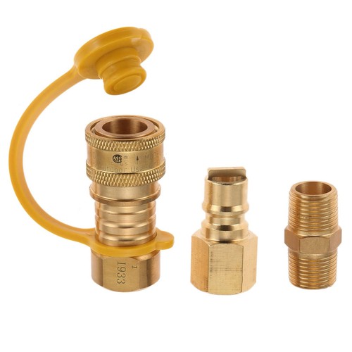 3/8 Inch Natural Gas Quick Connect Fittings, LP Gas Propane Hose Quick ...