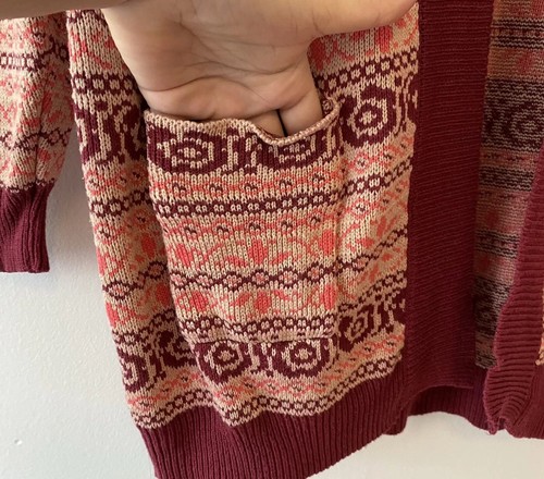 Matilda Jane Harmony Sweater Women Small Cardigan Pockets Red Pink Open ...