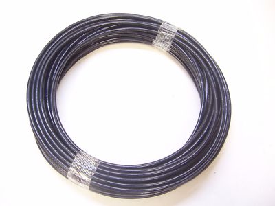 BLACK Vinyl Coated STAINLESS STEEL Cable, 1/8 - 3/16, 7x19: 10 to 100 ...
