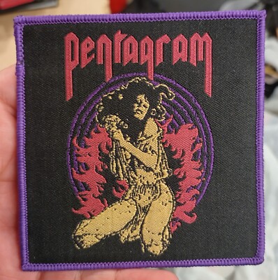 Pentagram Band Woman Woven Patch Purple Border Sew On | eBay
