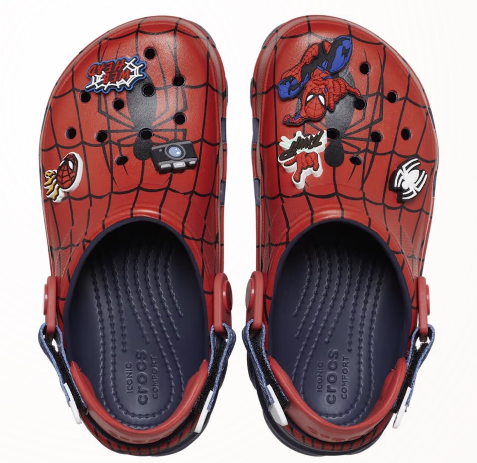 Size J2 Crocs Team Spider-Man All-Terrain Clogs Unisex Big Kids 208786 ...