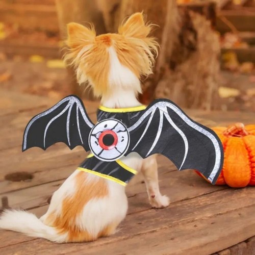 Polyester Cat Bat Wings With Leash Dog Bat Wing Traction Rope Halloween ...