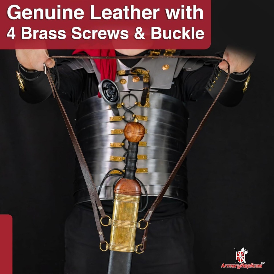 Medieval Roman Gladius Legionary Leather Baldric Sword Belt Accessory ...