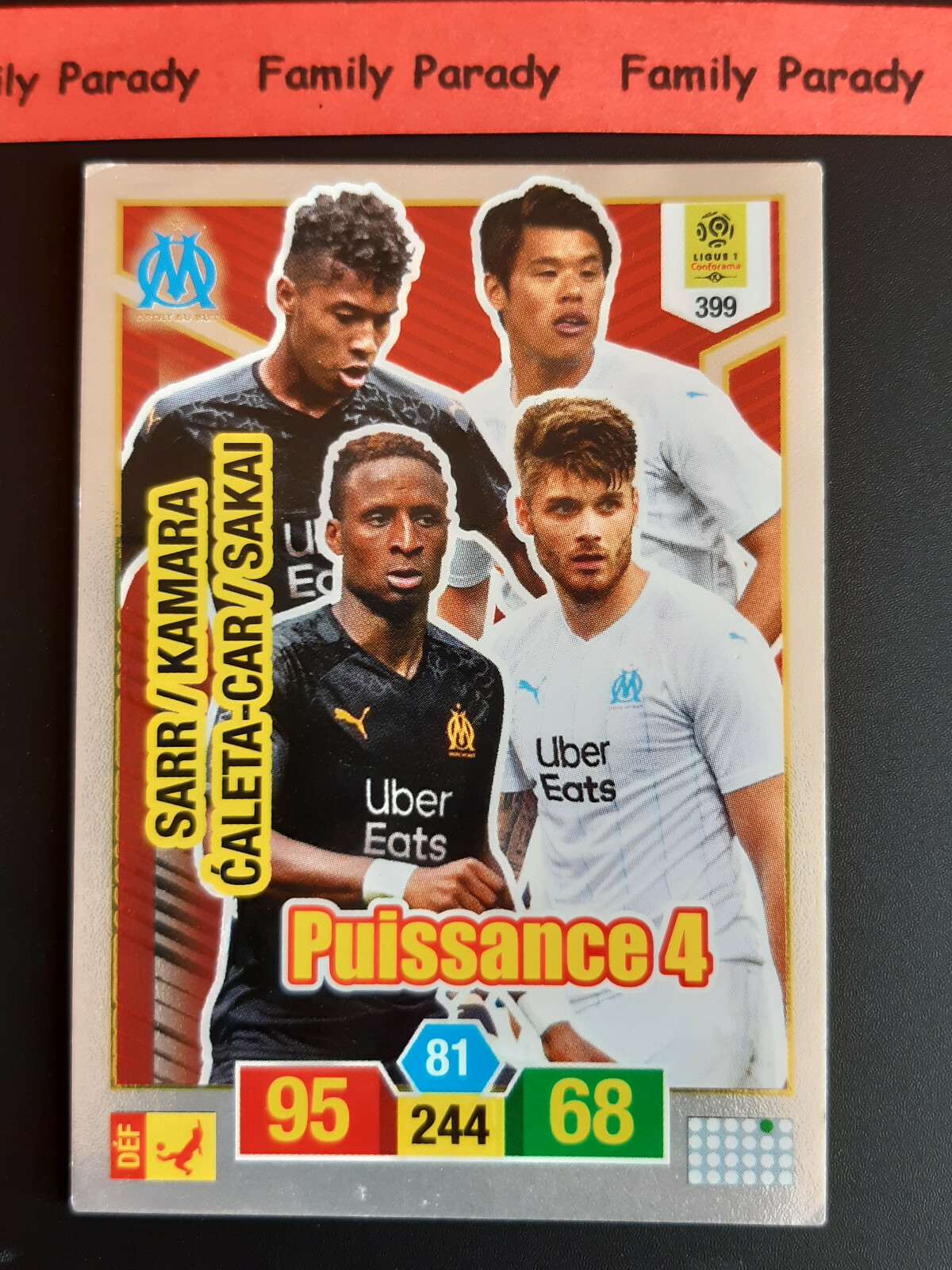 Sarr Kamara Caleta-Car Sakai 399 Marseille Panini Adrenalyn Football ...