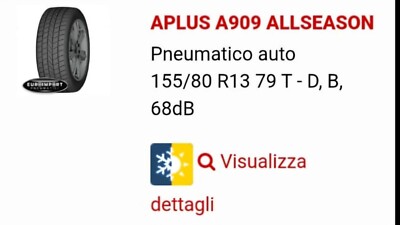 GOMME AUTO 4 STAGIONI 155 80 R13 79T APLUS A909 ALLSEASON PNEUMATICI ...