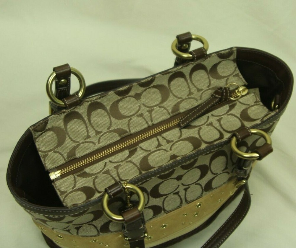 Coach Patchwork Collection Brown Leather Suede Tote P… - Gem
