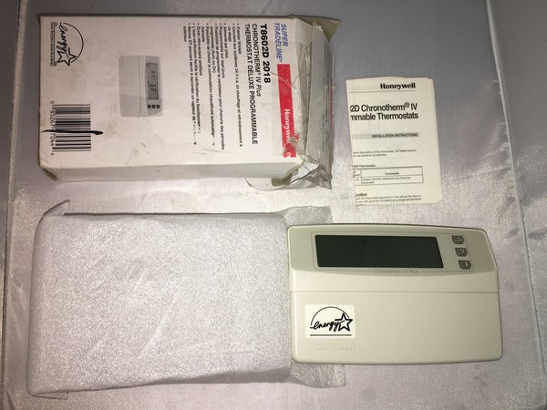 Honeywell Chronotherm IV plus Deluxe Programmable Thermostat T8602D2018 ...
