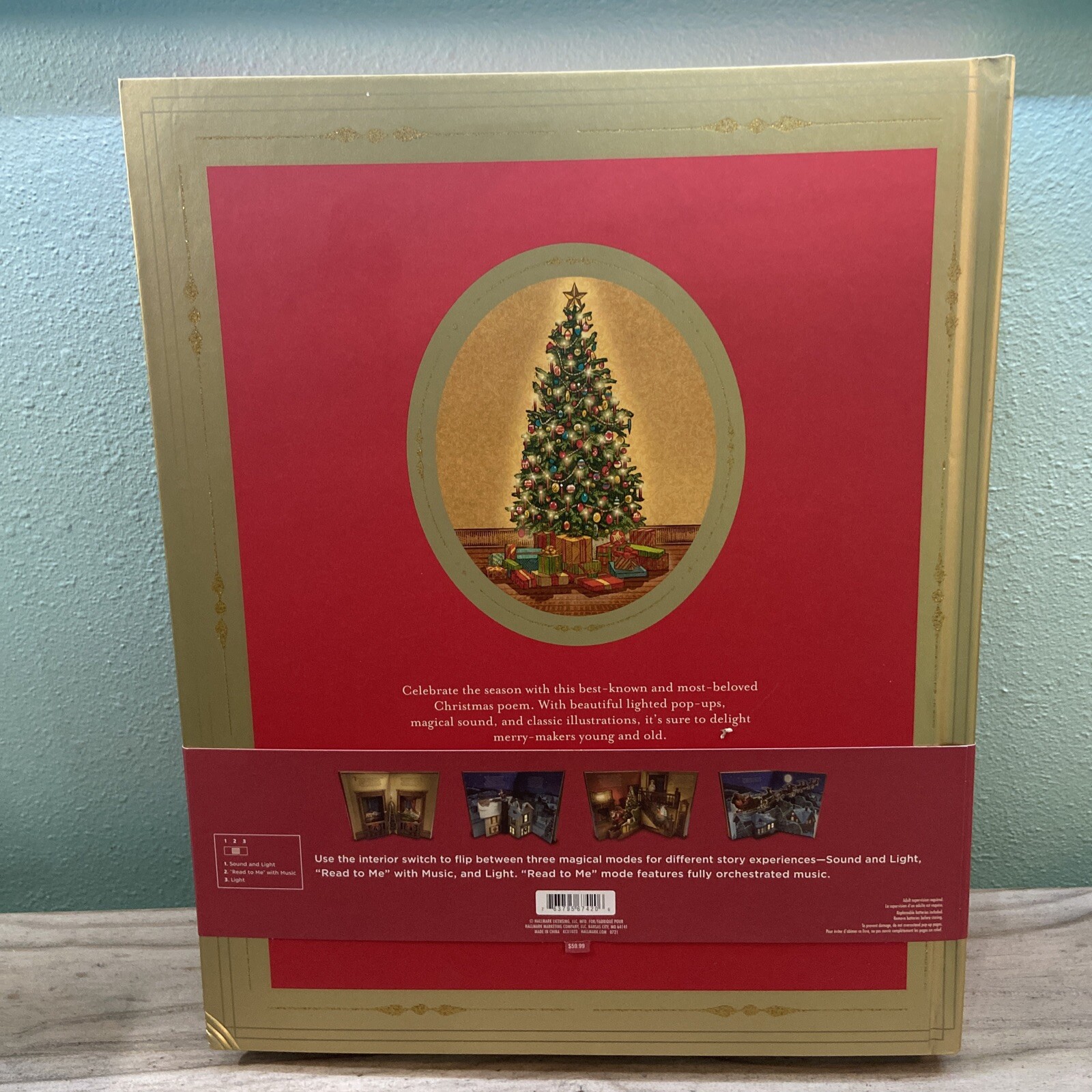 Hallmark Twas The Night Before Christmas Recordable Storybook Lighted ...