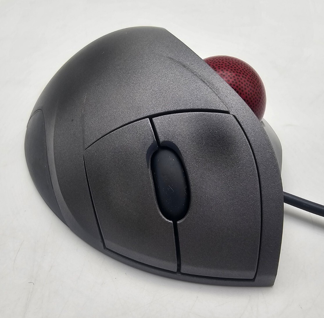 Logitech TrackMan Wheel Mouse USB Optical Trackball Mouse Silver T-BB18 ...