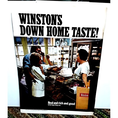 Vintage 1971 Winston Cigarettes Bakery Original Ad empherma | eBay
