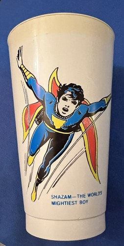 DC COMICS SHAZAM CAPTAIN MARVEL JR. 7-11 SLURPEE CUP 1973 NICE VINTAGE ...