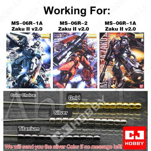 for MG 1/100 Gouf Custom Model CJ Energy Cable Tube Pipe Metal Part Set ...