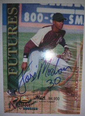 2000 Royal Rookies JOSE MORBAN Rangers 1st ROOKIE AUTOGRAPH! #'d /4950 ...