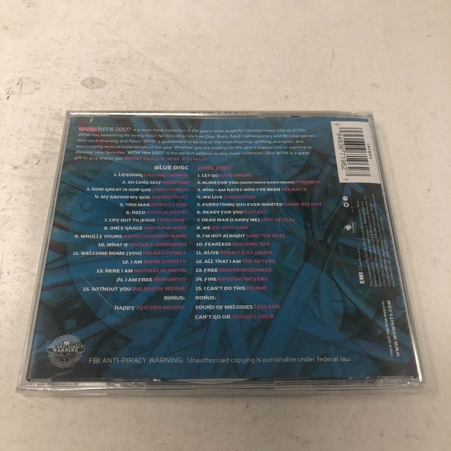 WOW Hits 2007 by Various Artists (CD, Oct-2006, 2 Discs, Sparrow ...