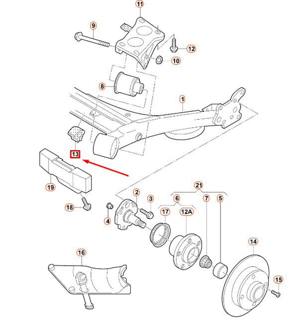Volkswagen of America 871511423 Bushings - Suspension Stabilizer Bar ...