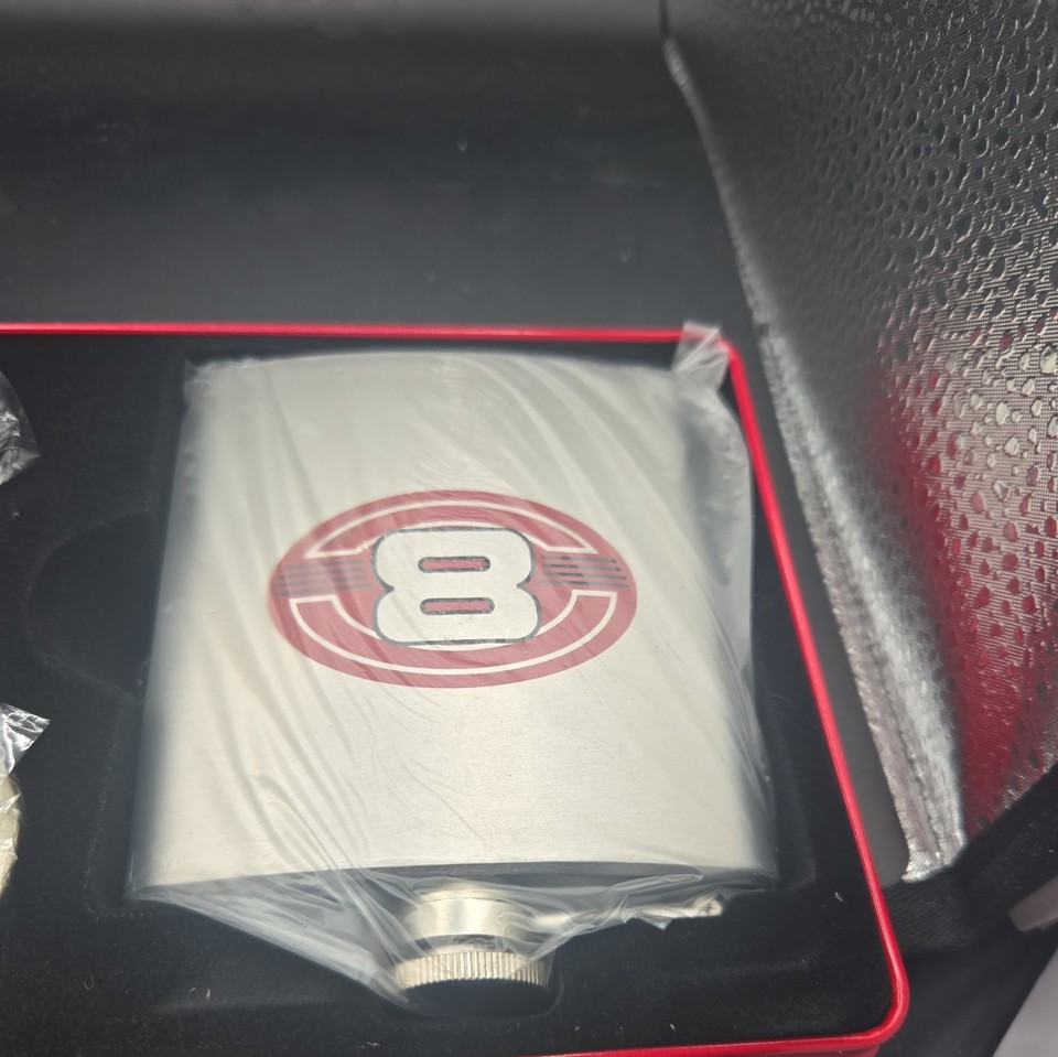 Dale Earnhardt Jr. #8 - Flask, Pocket Knife with Keychain & Metal Tin ...