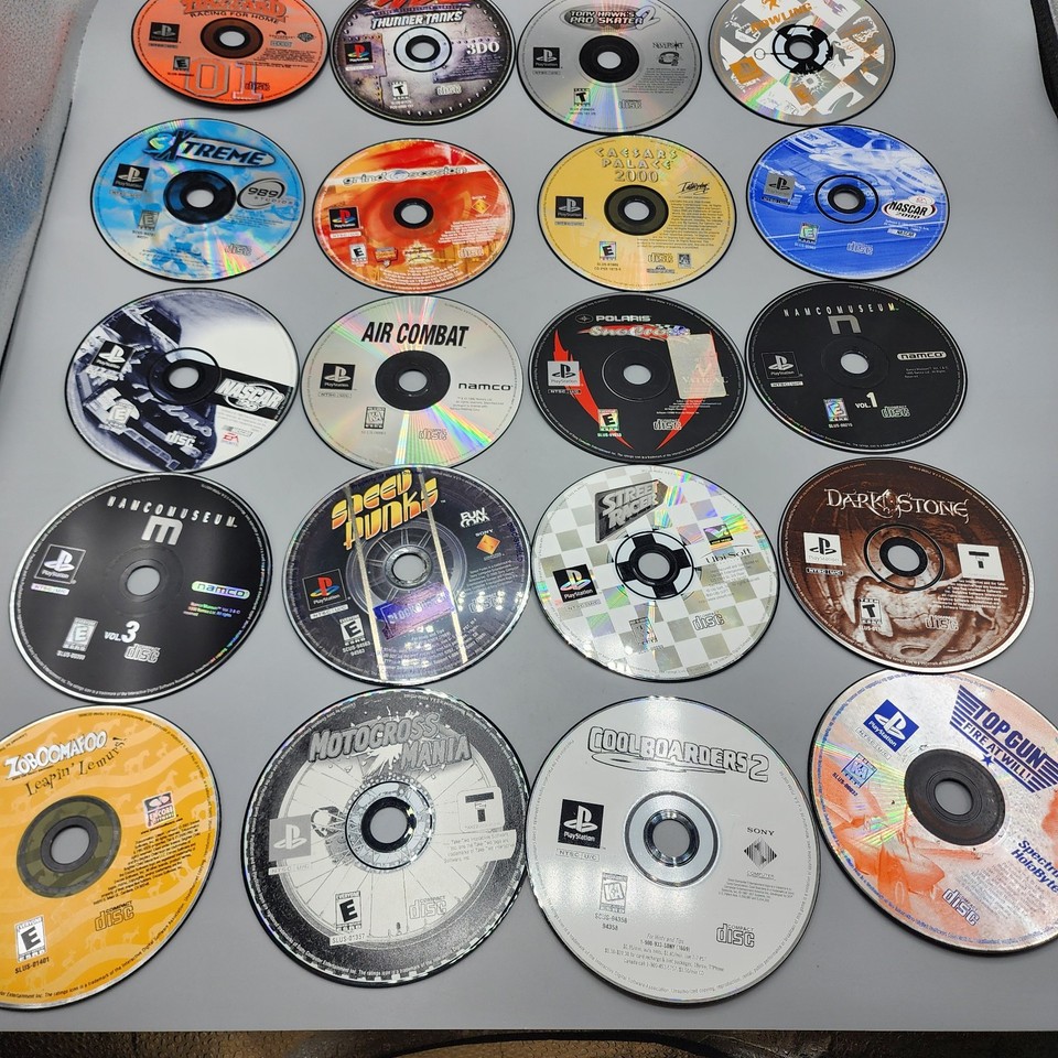 Lot of 20 Loose Playstation 1 PS1 Game Disc Only Scratched Untested As ...