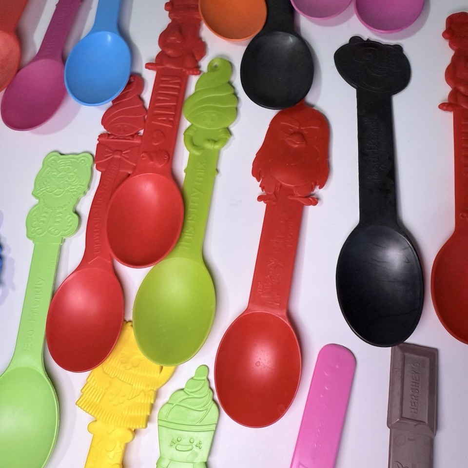 Lot of 50+ Reusable Frozen Yogurt Spoons Yogurtland Menchie’s Collectible Set | eBay