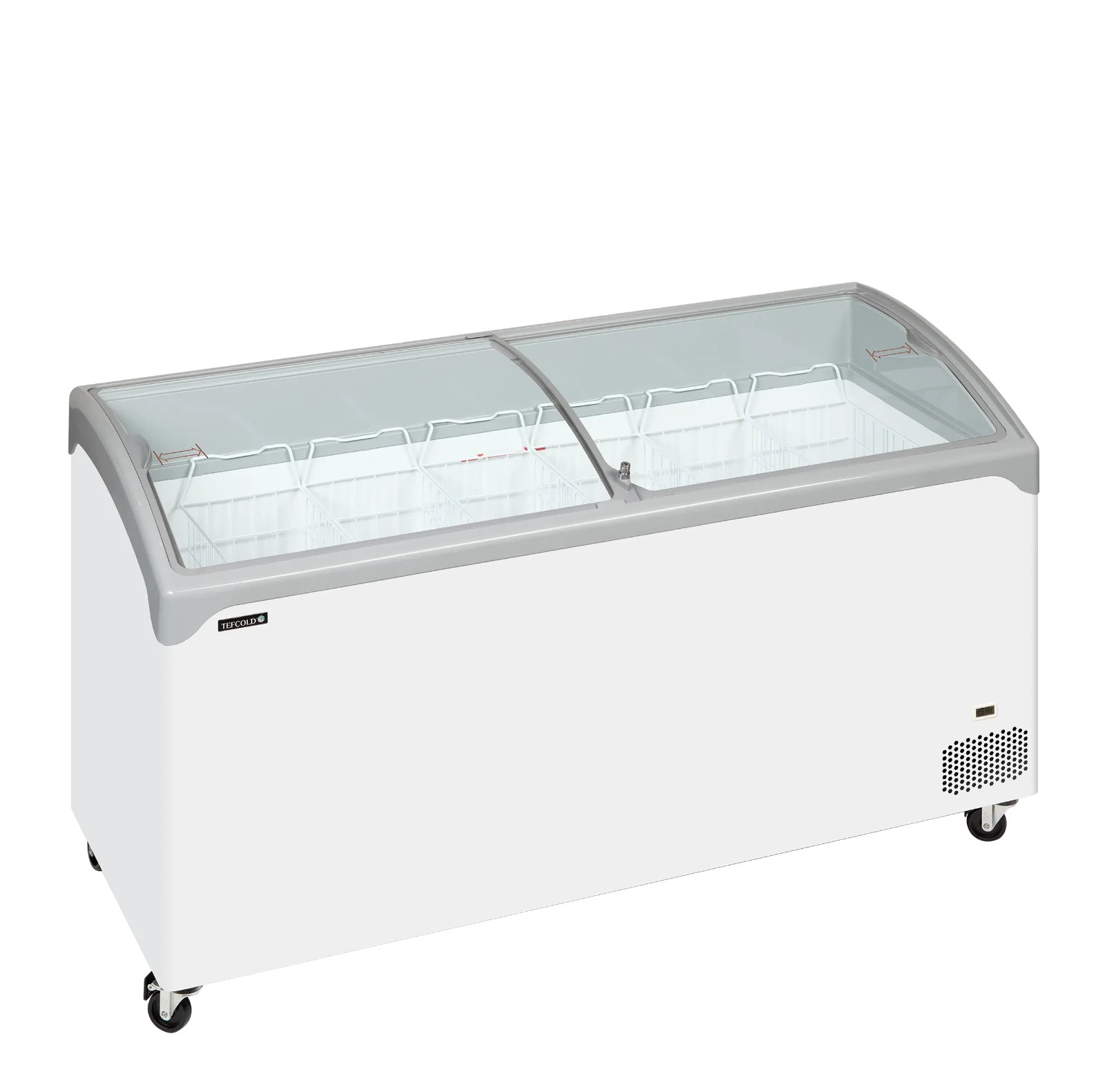 SLIDING 2 LID SHOP DISPLAY CHEST FREEZER NIC501SCEB @ £691+Vat FREE ...
