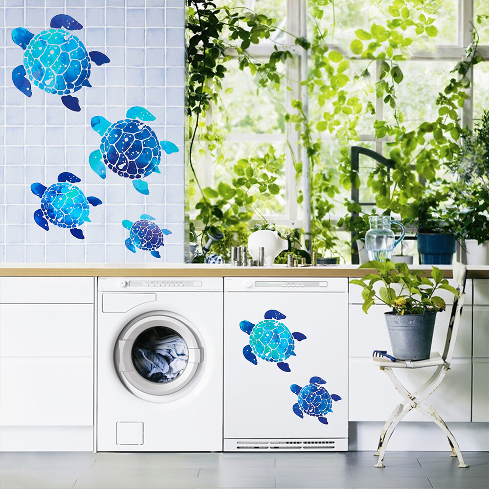 Waterproof Vinyl Sea Turtle Wall Stickers Wall Decals Picture Home ...