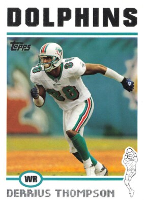 2004 Topps #196 Derrius Thompson Miami Dolphins | eBay