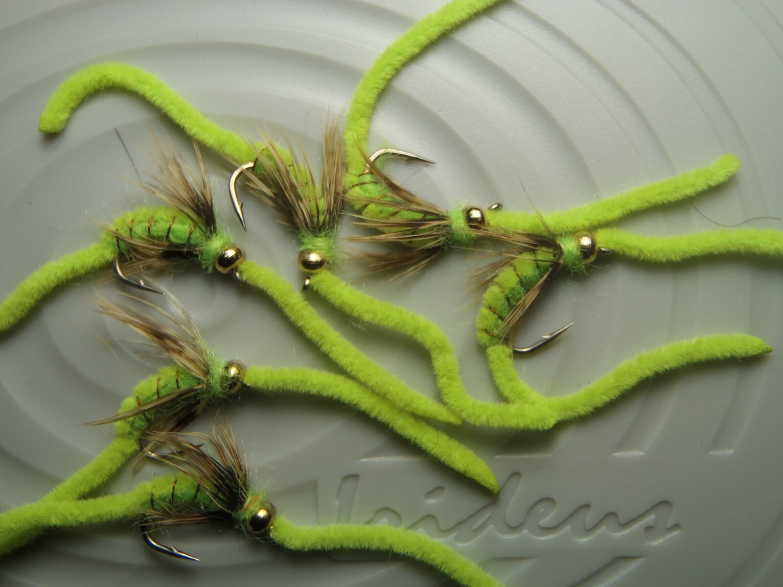 Irideus Horner's Greenie Weenie Bead head Worm Steelhead fly Fishing ...