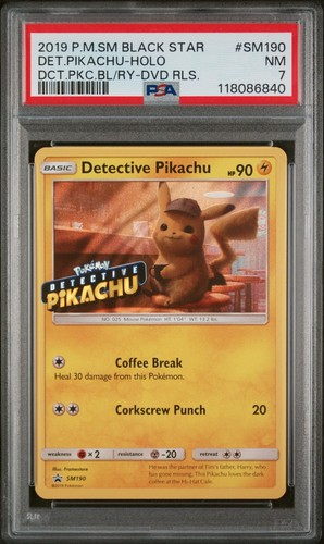 2019 Pokemon SM Black Star Promo Detective Pikachu Holo Stamped DVD # ...