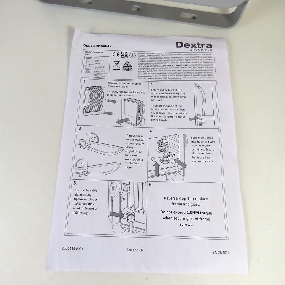 DEXTRA Opus 3 Medium L90 8095 llm C74 LED External Flood Light RRP £200 NEW | eBay