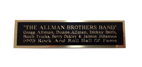 The Allman Brothers Band Nameplate For A Signed Concert Poster Or Photo ...