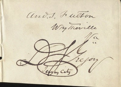 ANDREW S. FULTON - SIGNATURE(S) CO-SIGNED BY: DUDLEY S. GREGORY | eBay