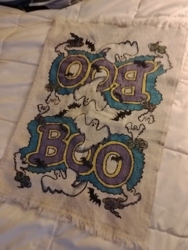 Vintage Halloween Kitchen Hand Towel BATS AND GHOSTS....BOO!!!! | eBay