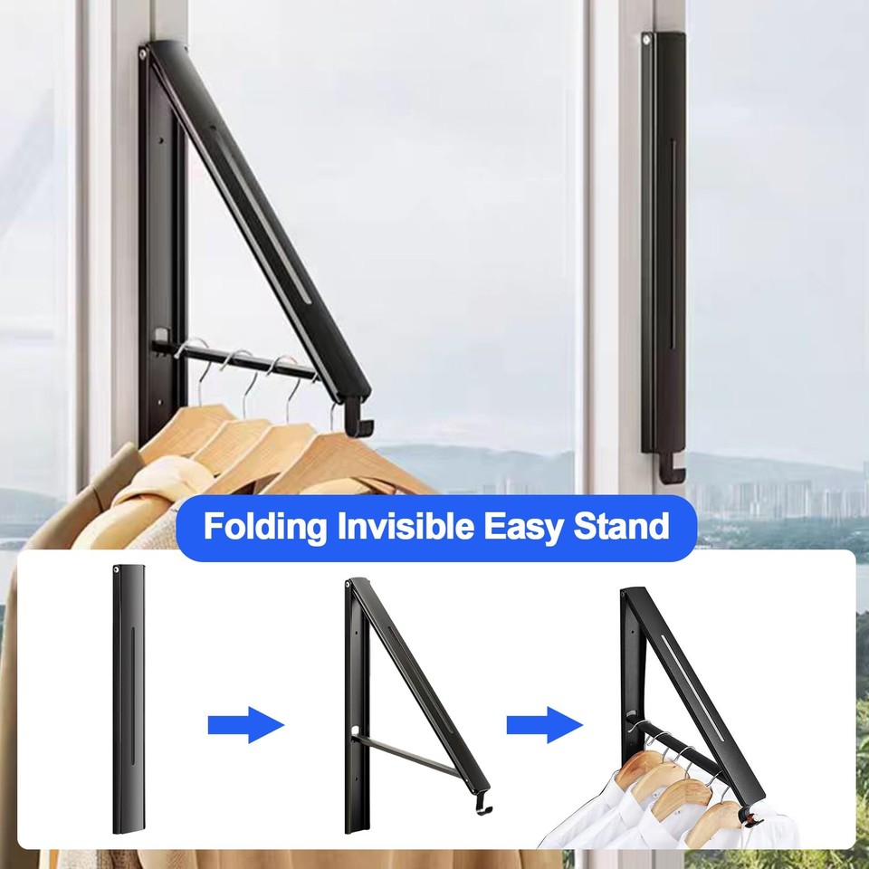 Laundry Room Organization,Drying Rack Wall Mounted,Space Saving Drying ...
