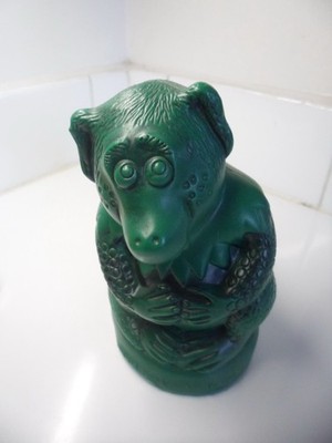 Vintage CBA Mr Bunyip Dark Green Plastic Money Box Commercial Bank Of ...