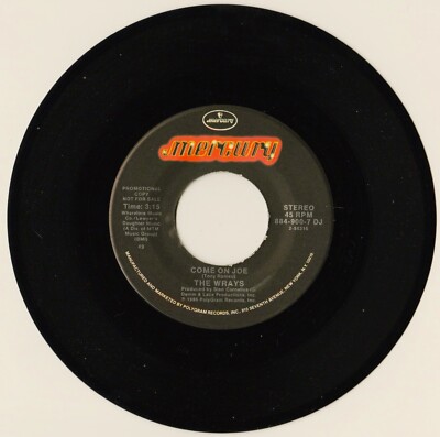 THE WRAYS - COME ON JOE - PROMO - SAME SONG BOTH SIDES - 1986 EXCELLENT ...