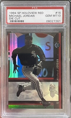 POP 51 PSA 10 GEM MINT MICHAEL JORDAN 1994 UPPER DECK SP RED HOLOVIEW ...