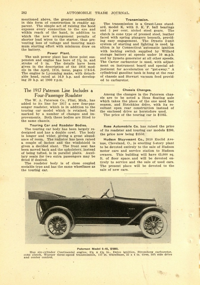 1917 Dixie Motor Cars of Louisville, Kentucky Story & Pic: Front & Back ...
