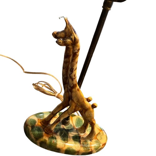 Royal Haeger Pottery Double Giraffe Figural Lamp with Finial Repaired ...