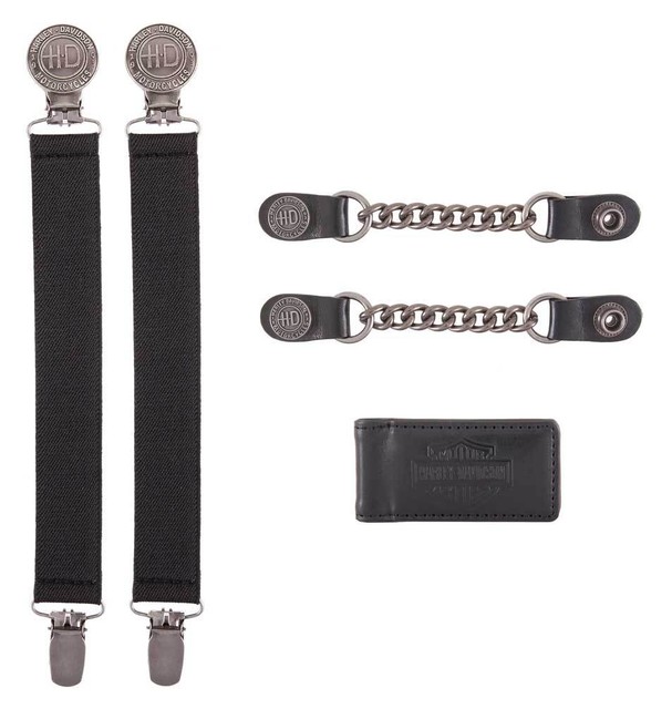 Harley-Davidson Boot Clips Vest Extenders Money Clip Rider Gift Set ...