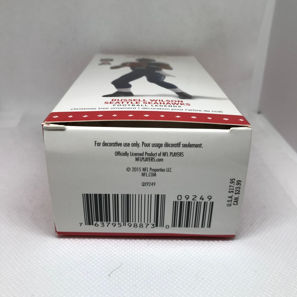 RUSSELL WILSON SEATTLE SEAHAWKS 2015 Hallmark Keepsake Football ...