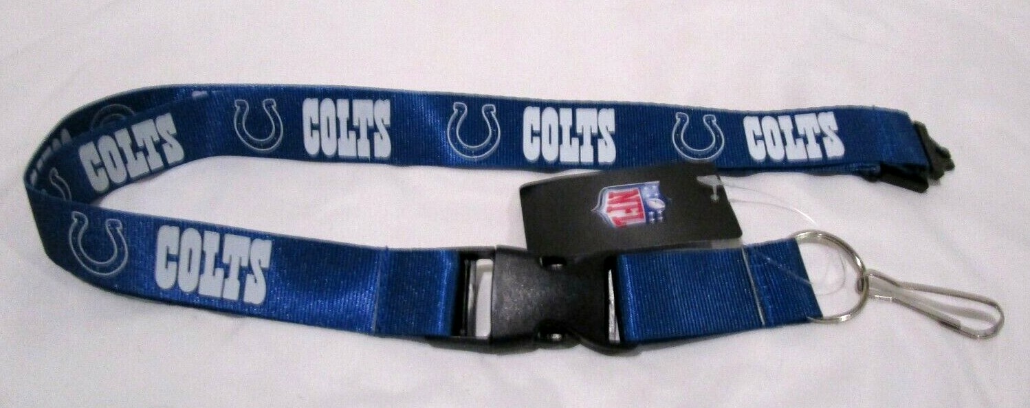 Colts Blue Licensed NFL Keychain/ID Holder Detachable Lanyard-Brand New ...