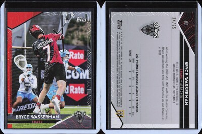 2022 Topps Premier Lacrosse Orange Parallel #18 Bryce Wasserman - Chaos ...